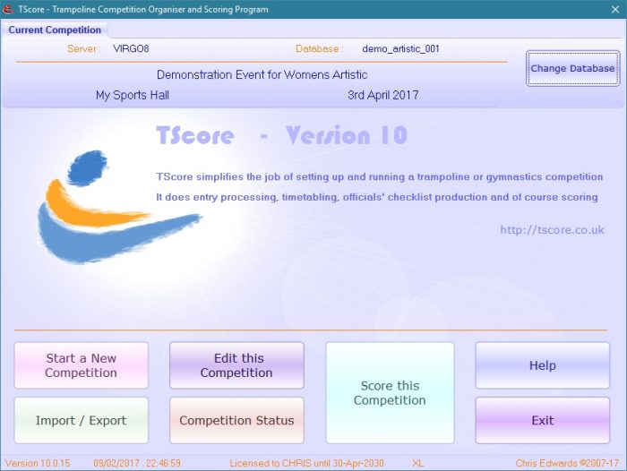 TScore® – Trampoline and Gymnastics Scoring