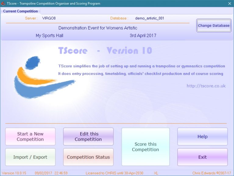 TScore® – Trampoline and Gymnastics Scoring